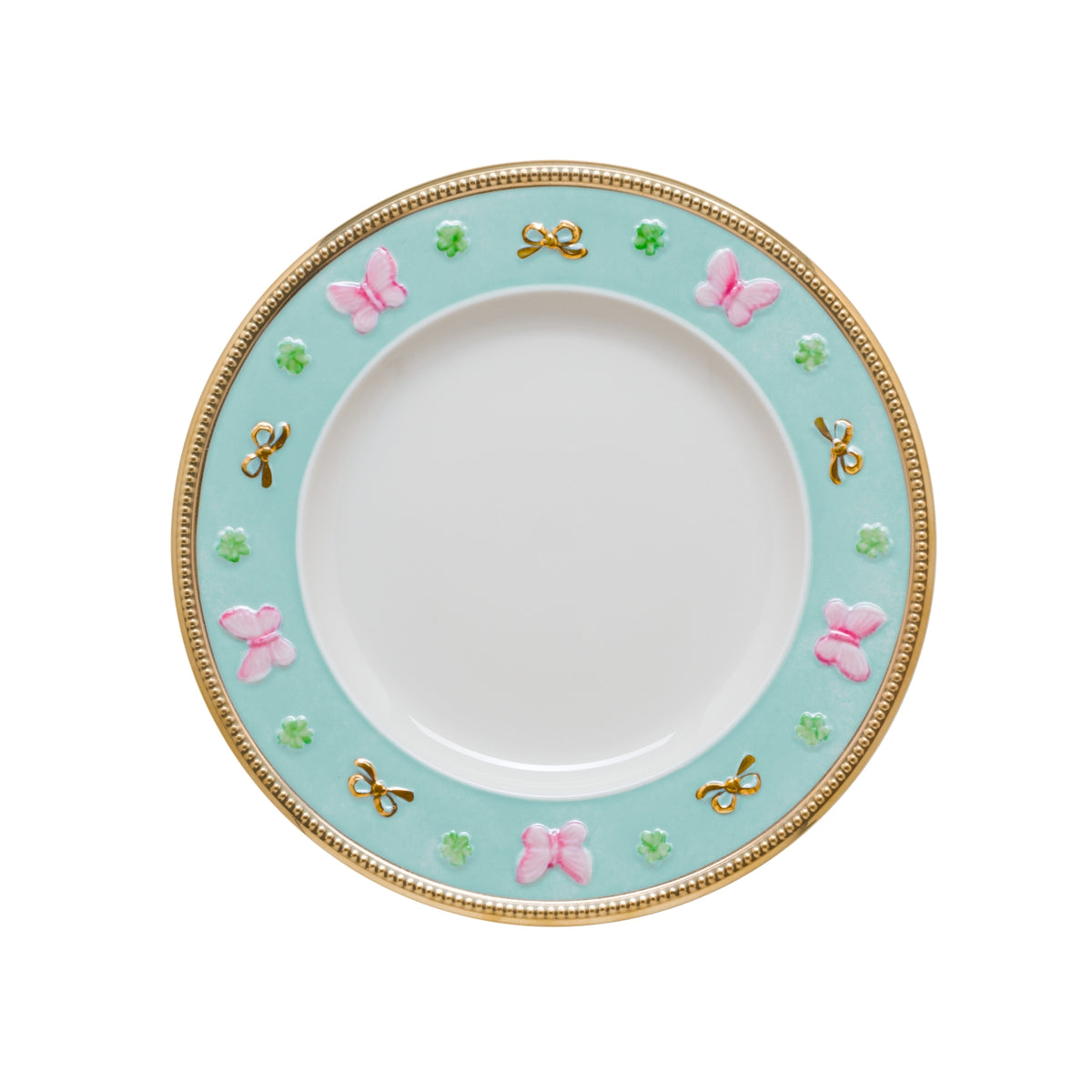 Butterfly Aquamarine Dessert Plate | VILLARI